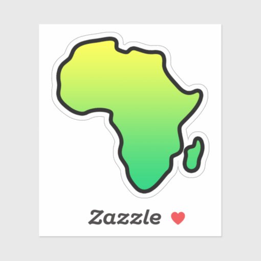 Africa Continent - Map Of Africa Sticker | Zazzle