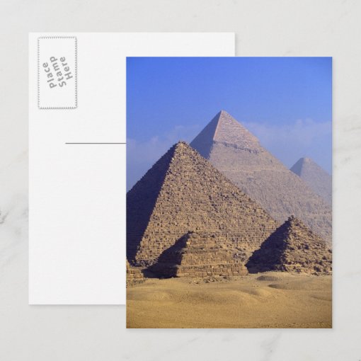 Africa, Egypt, Cairo, Giza. Great pyramids Postcard | Zazzle