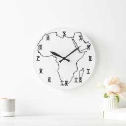 Africa Ethiopian Time - Round (Large) Wall Clock | Zazzle