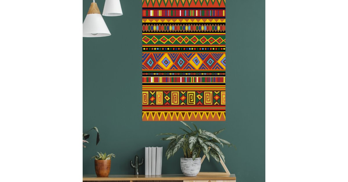 Africa Ethnic Art Pattern Poster | Zazzle