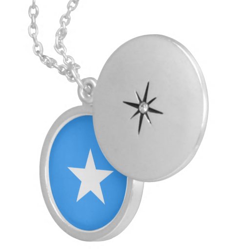 Africa: Flag of Somalia Silver Plated Necklace | Zazzle