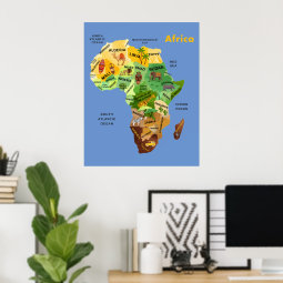 Africa Map artwork Poster | Zazzle