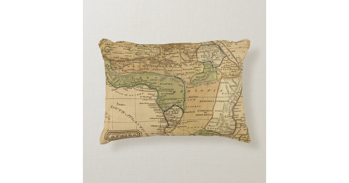 Africa Map by Worcester Decorative Pillow | Zazzle