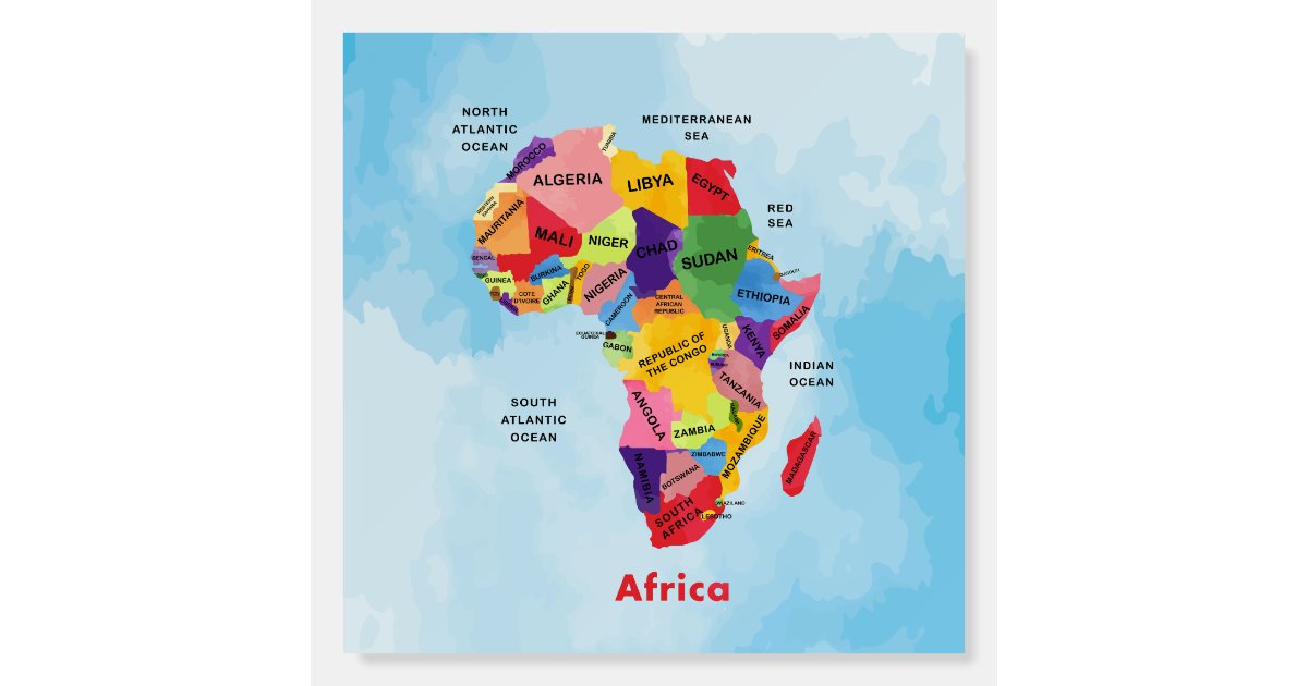 Africa Map Foam Board | Zazzle