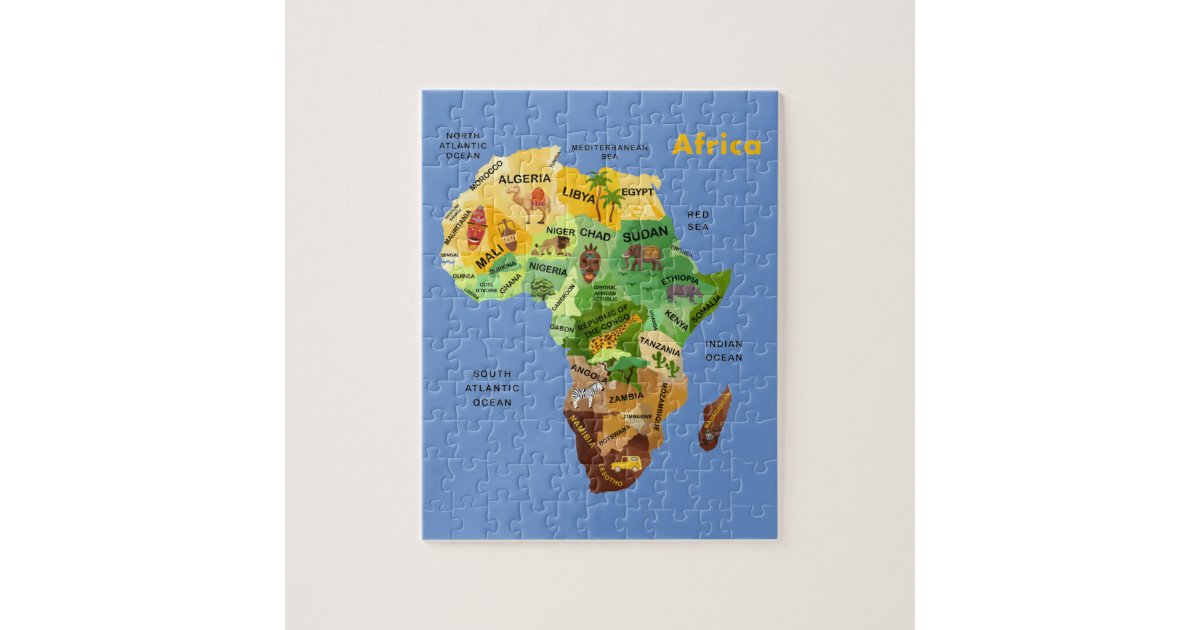Africa Map Jigsaw Puzzle | Zazzle