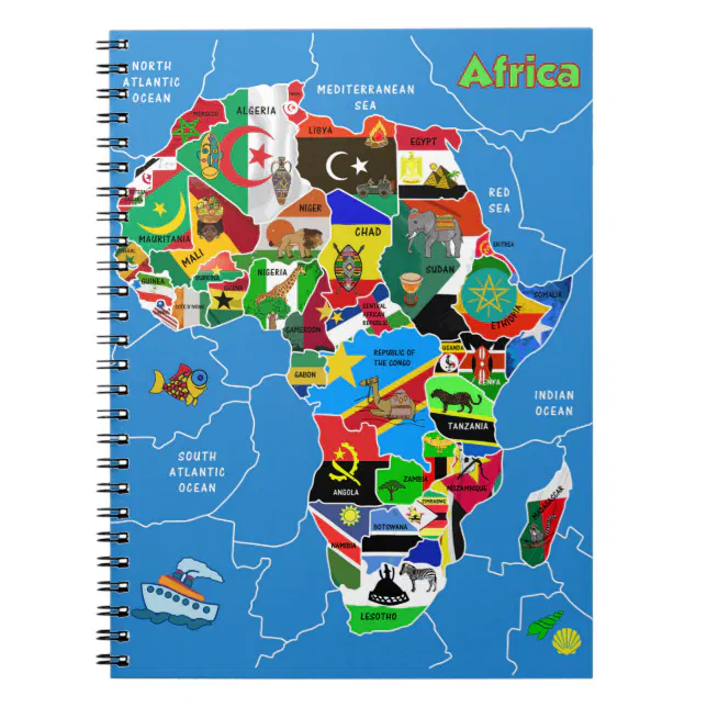 Africa Map Notebook | Zazzle