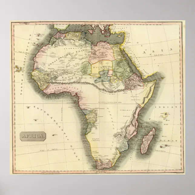 Africa map poster | Zazzle