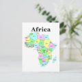 Africa - Political Map Postcard | Zazzle