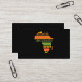 Africa Silhouette Black Afro Pride African Business Card | Zazzle