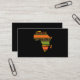 Africa Silhouette Black Afro Pride African Business Card | Zazzle