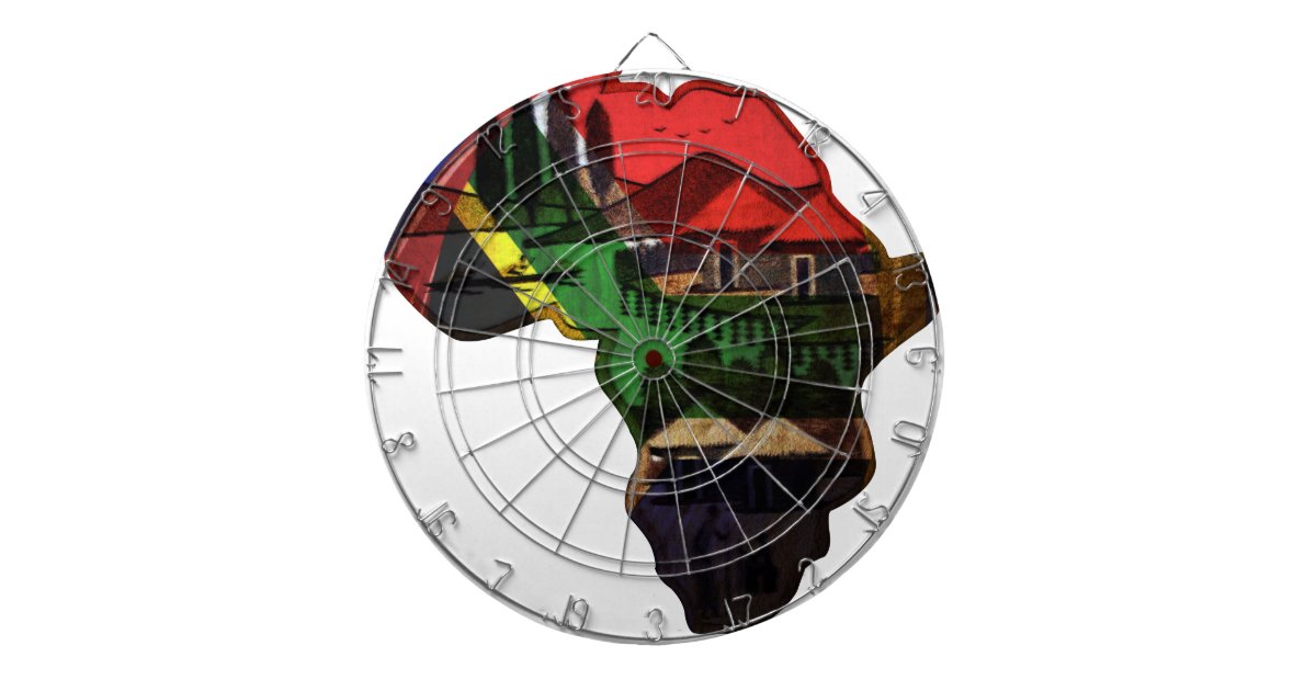 Africa: The Home of All Traditional Colors Dartboard With Darts | Zazzle