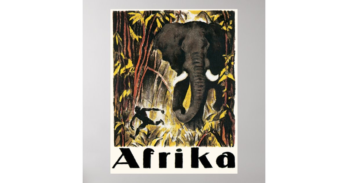 Africa vintage Travel Poster | Zazzle