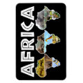 Africa Wildlife Continent Trio Collage Magnet | Zazzle