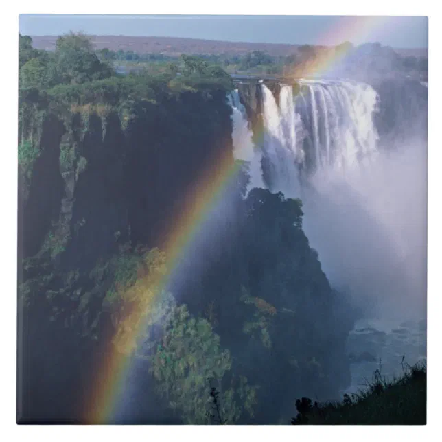 Africa, Zimbabwe. Victoria Falls Ceramic Tile | Zazzle