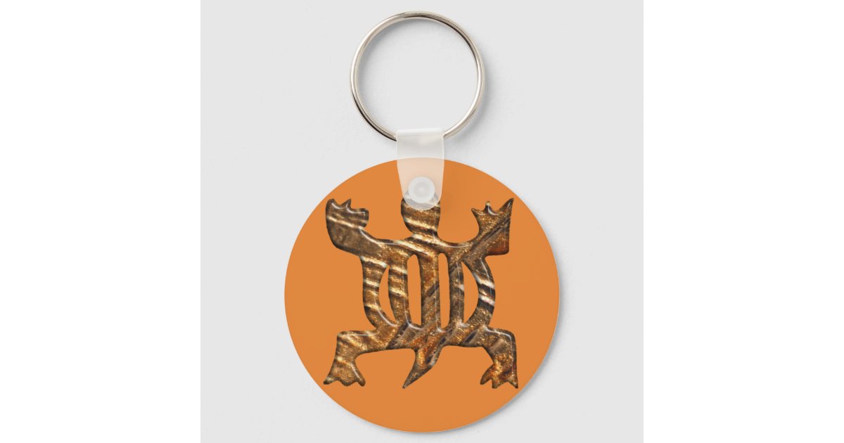 African Adinkra symbol of adaptability.DENKYEM Keychain | Zazzle