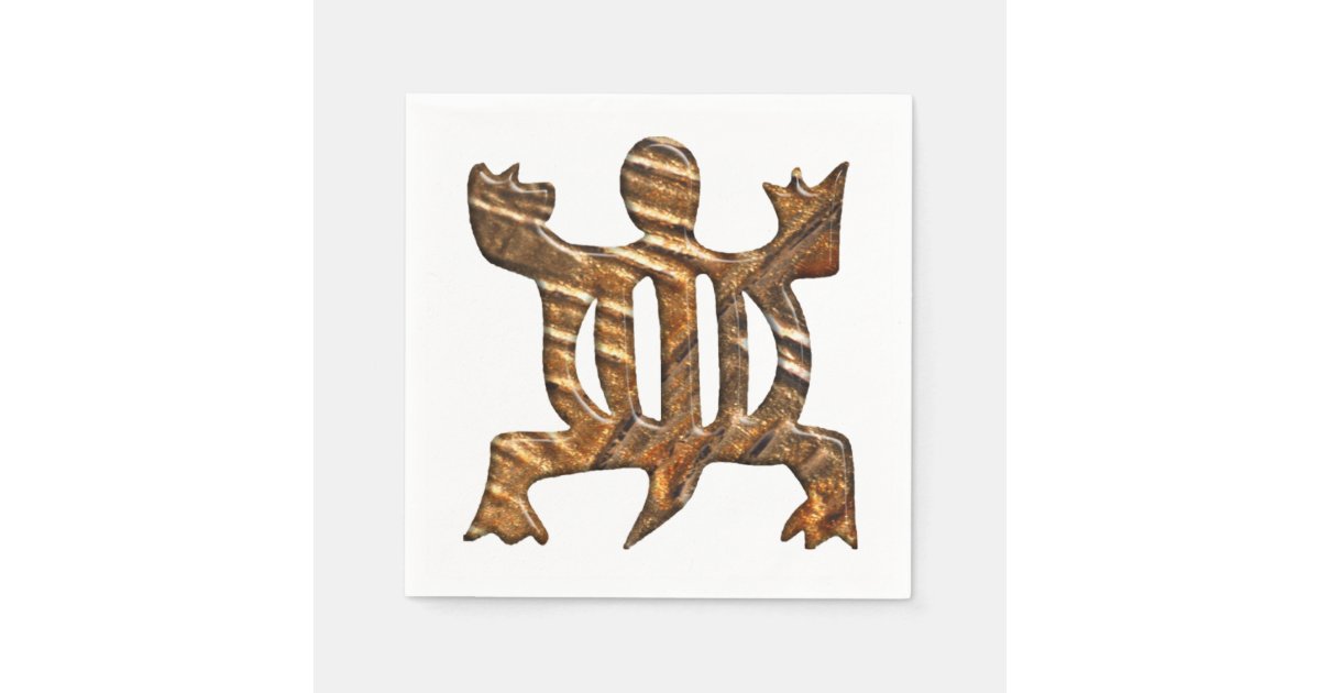 African Adinkra symbol of adaptability. Paper Napkins | Zazzle