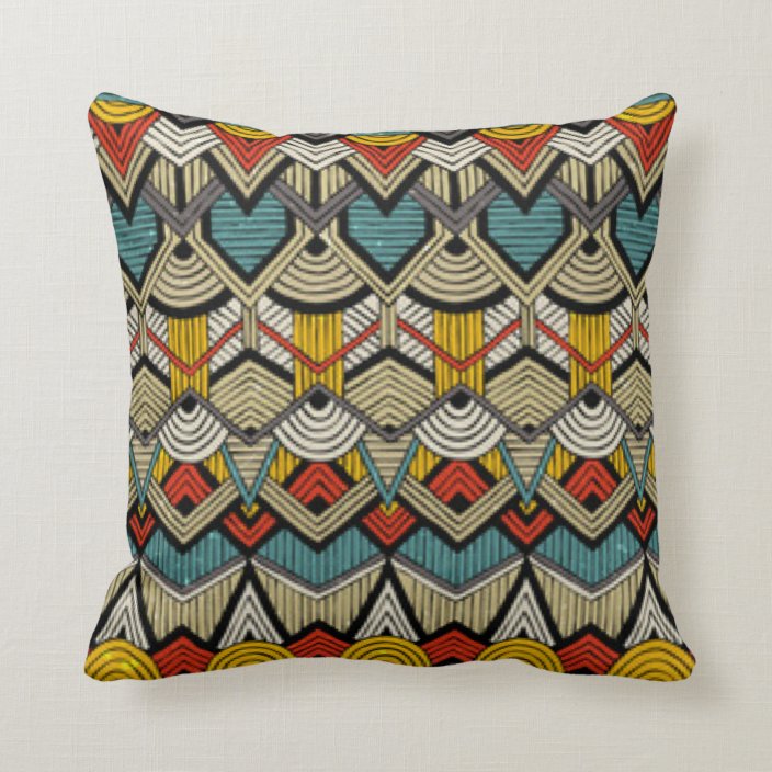 African Africa Pattern Print Design Throw Pillow | Zazzle.com