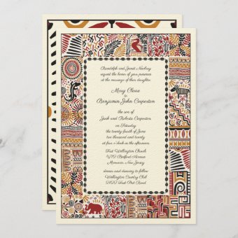 African Afternoon Wedding Invitation | Zazzle