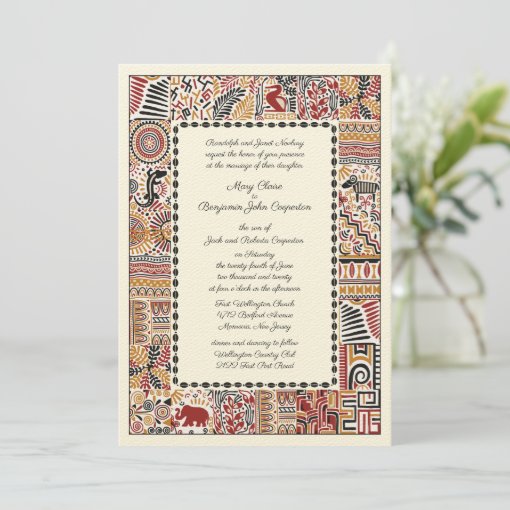 African Afternoon Wedding Invitation | Zazzle