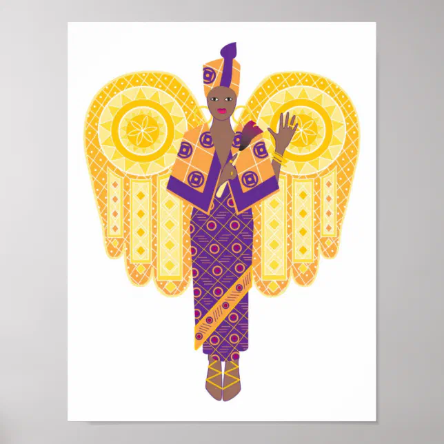 African American Angel Poster | Zazzle