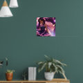 African American Anime Girl Animecore Aesthetic Poster | Zazzle