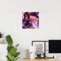 African American Anime Girl Animecore Aesthetic Poster | Zazzle