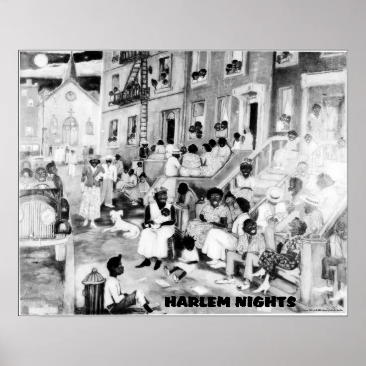 African American Art - Harlem Nights Poster | Zazzle