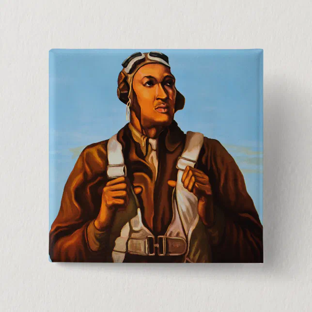 African American Aviators Fighter Pilots of WW2 Button | Zazzle