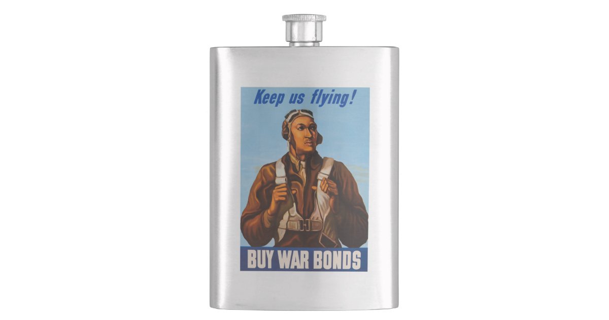 African American Aviators Fighter Pilots of WW2 Flask | Zazzle
