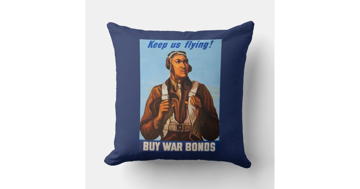 African American Aviators Fighter Pilots of WW2 Throw Pillow | Zazzle