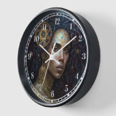 African American Black Goddess Queen Fantasy Art Clock | Zazzle