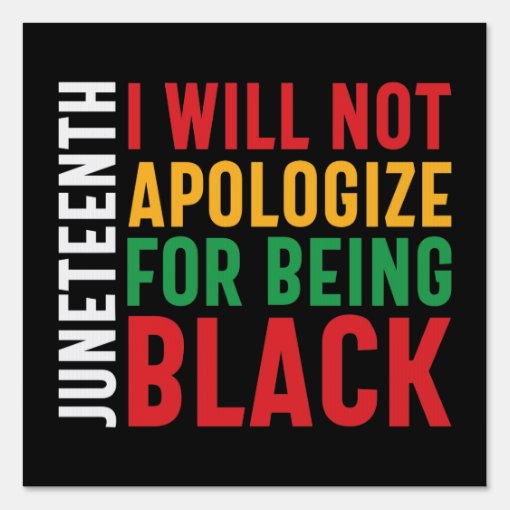 African American black pride Juneteenth Sign | Zazzle