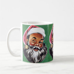 African American Black Santa Claus Christmas Coffee Mug | Zazzle