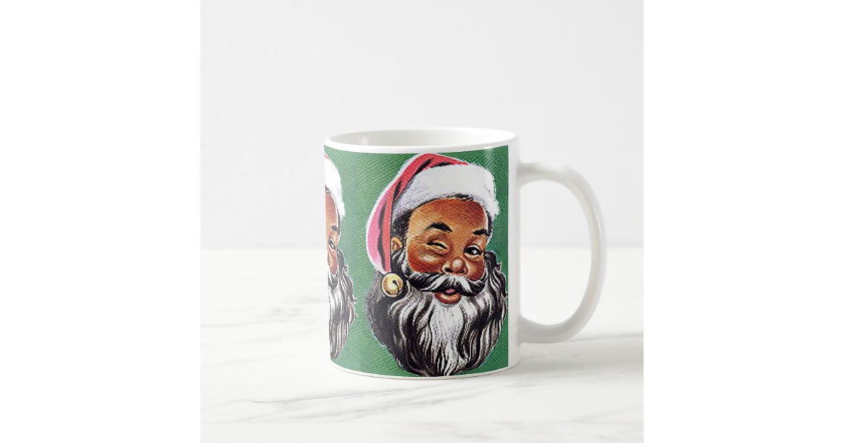 African American Black Santa Claus Christmas Coffee Mug | Zazzle