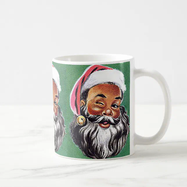 African American Black Santa Claus Christmas Coffee Mug | Zazzle