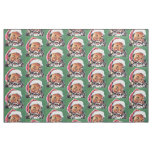 black santa claus christmas fabric | Zazzle.com