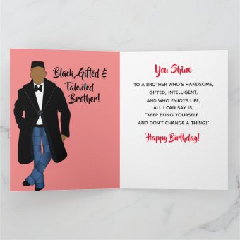 African American Brother Birthday Card | Zazzle