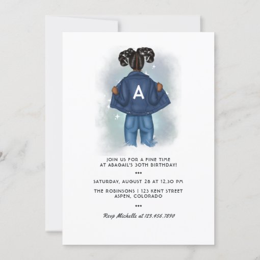 African American Cancer Zodiac Sign Birthday Party Invitation | Zazzle