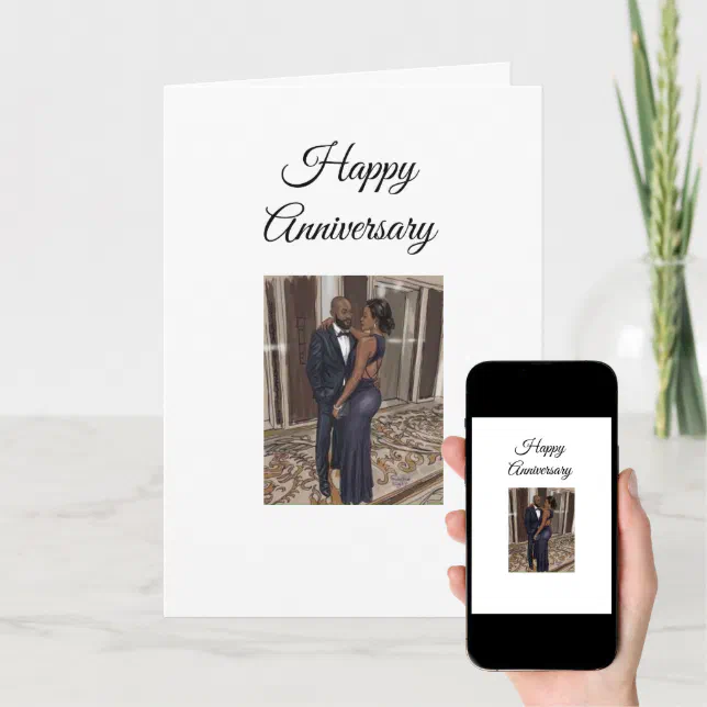 African American Couple - Anniversary Card | Zazzle
