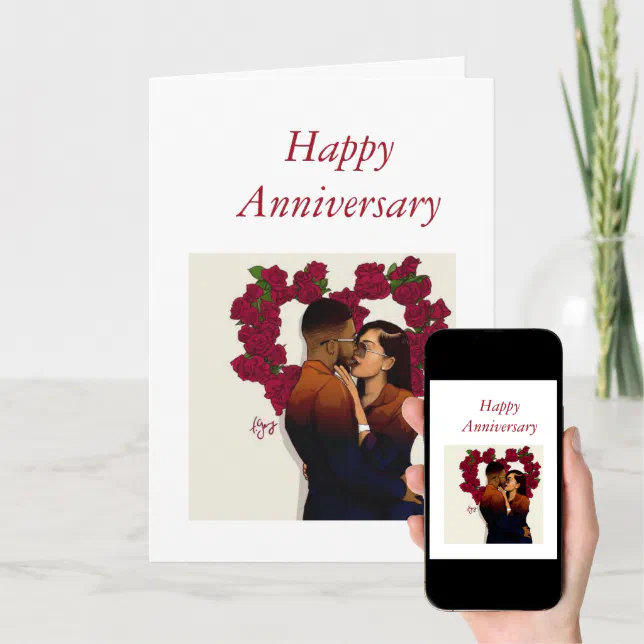 African American Couple - Anniversary Card | Zazzle