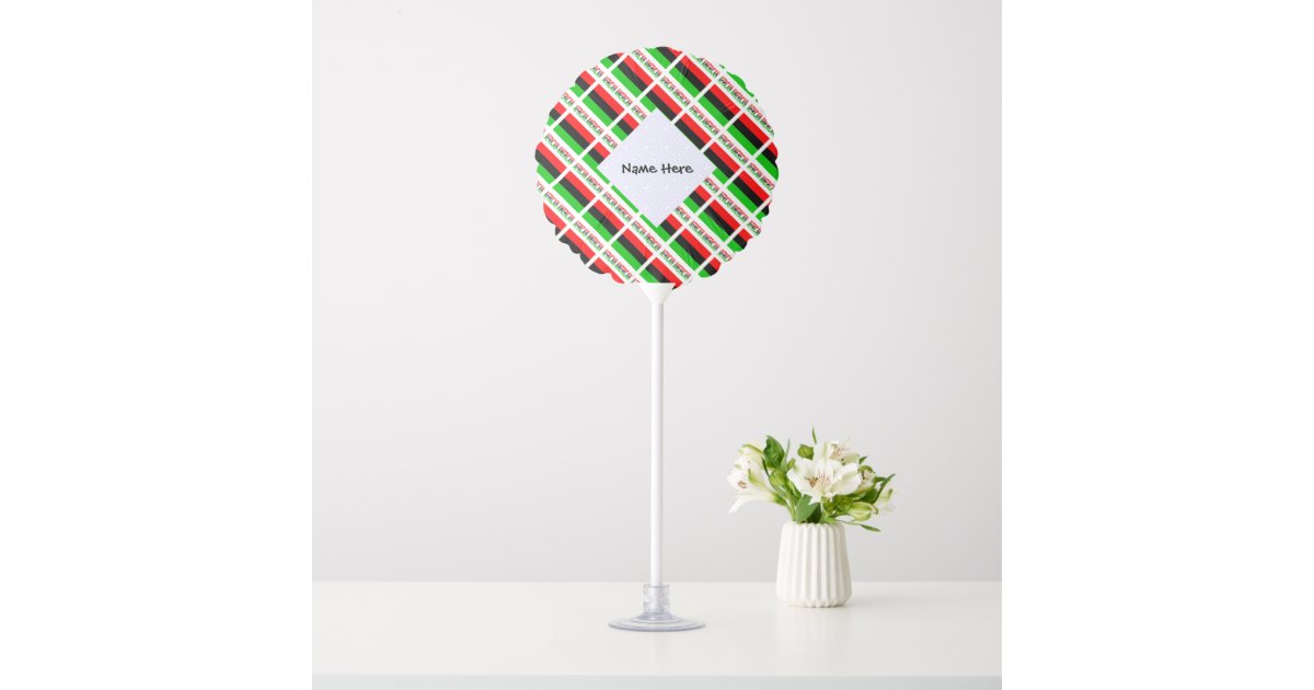 African American Diaspora Flag Tiled Personalized Balloon | Zazzle