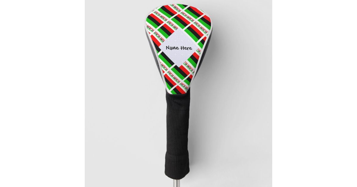 African American Diaspora Flag Tiled Personalized Golf Head Cover | Zazzle
