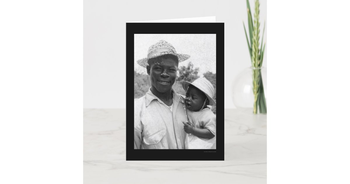 African American Father and Baby 1935 Card | Zazzle