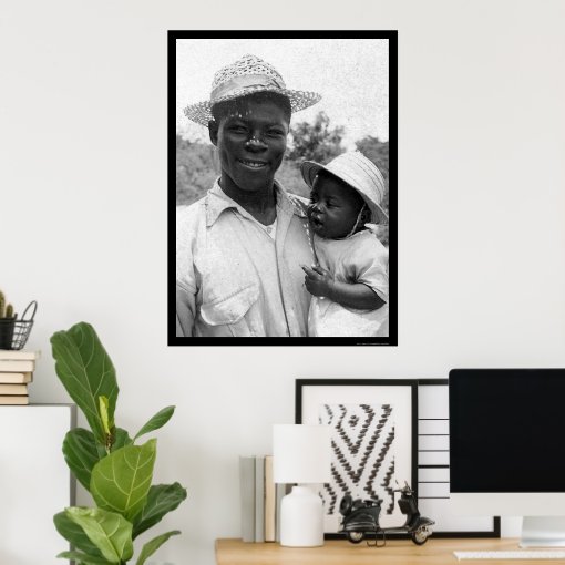 African American Father and Baby 1935 Poster | Zazzle