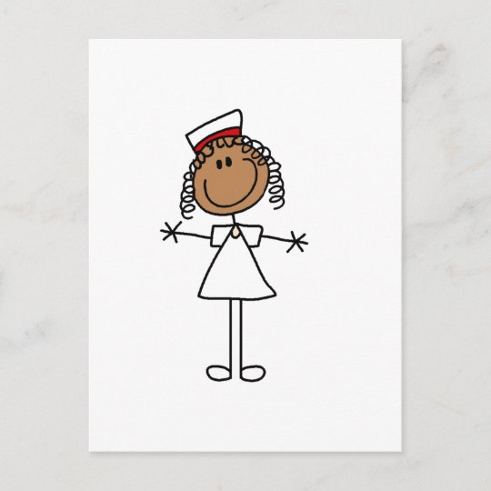 African American Female Stick Figure Gifts Postcard | Zazzle.com