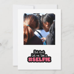 African American Girl Phone Booth Selfie Birthday Invitation | Zazzle