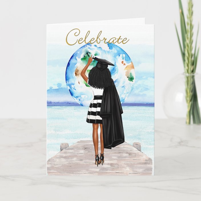 African American Girl's Graduation Card | Zazzle