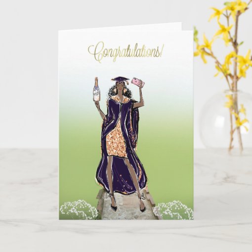 African American Graduation Congratulations Card | Zazzle