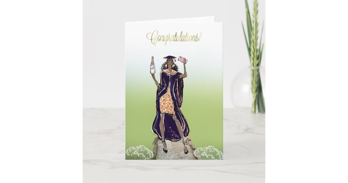 African American Graduation Congratulations Card | Zazzle.com
