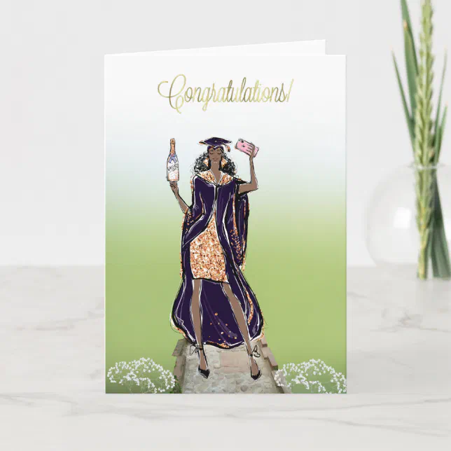 African American Graduation Congratulations Card | Zazzle